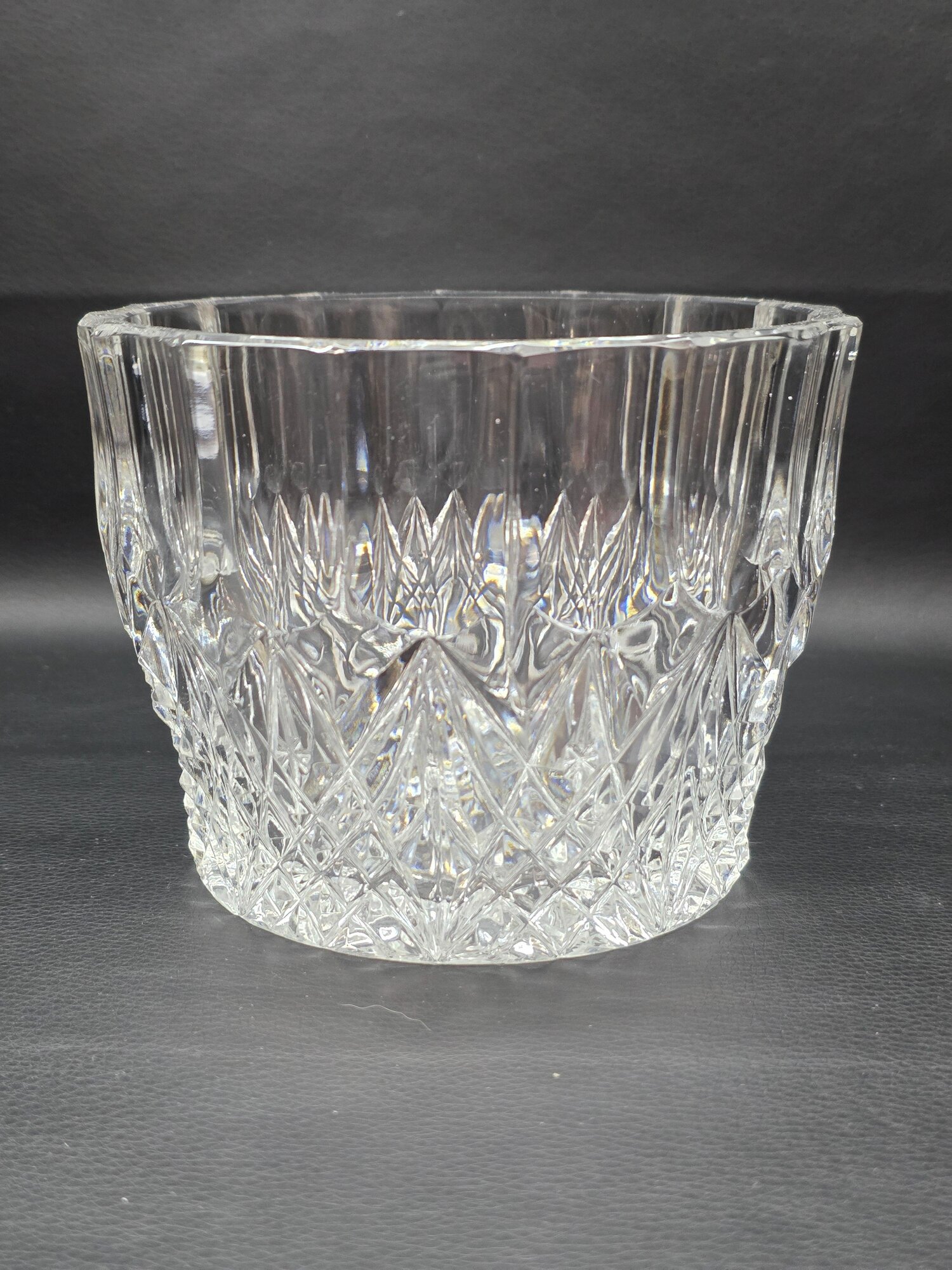 Ваза для конфет хрусталь алмазная грань сзтс СССР Саратовский завод технического стекла