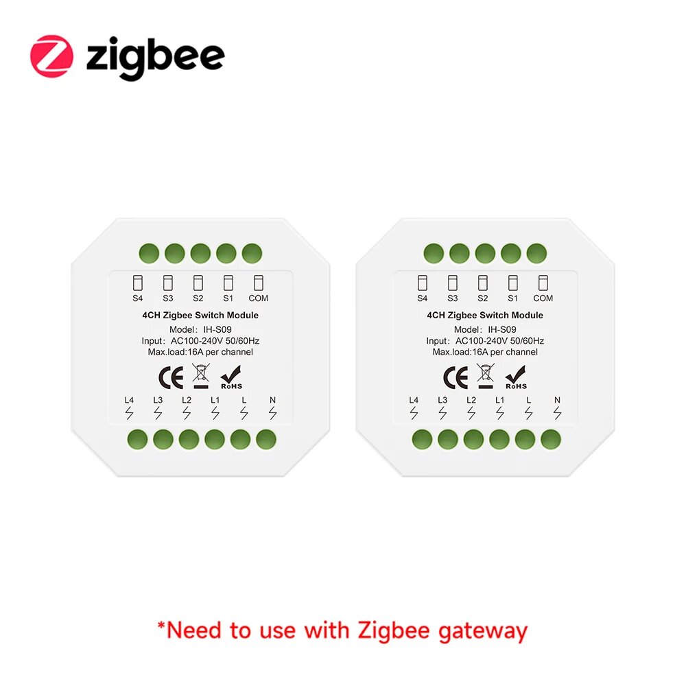 Модуль Zigbee 4CH iHseno 16A (2шт)