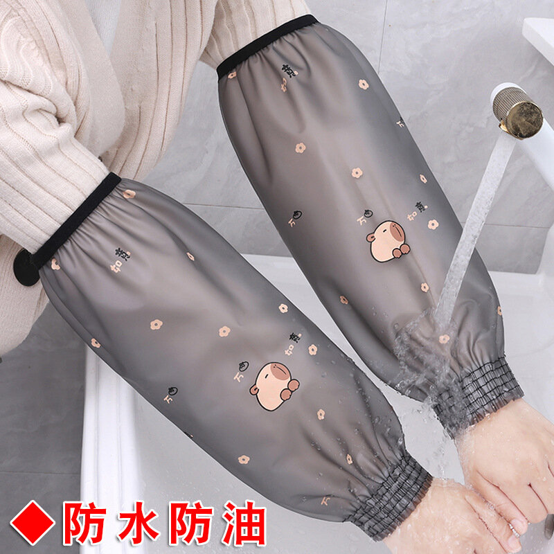 Водонепроницаемые и маслостойкие рукава для рук, защитные рукава для дома, кухонное использование, осень-зима, женские, антигрязевые, милые длинные рукава для работы