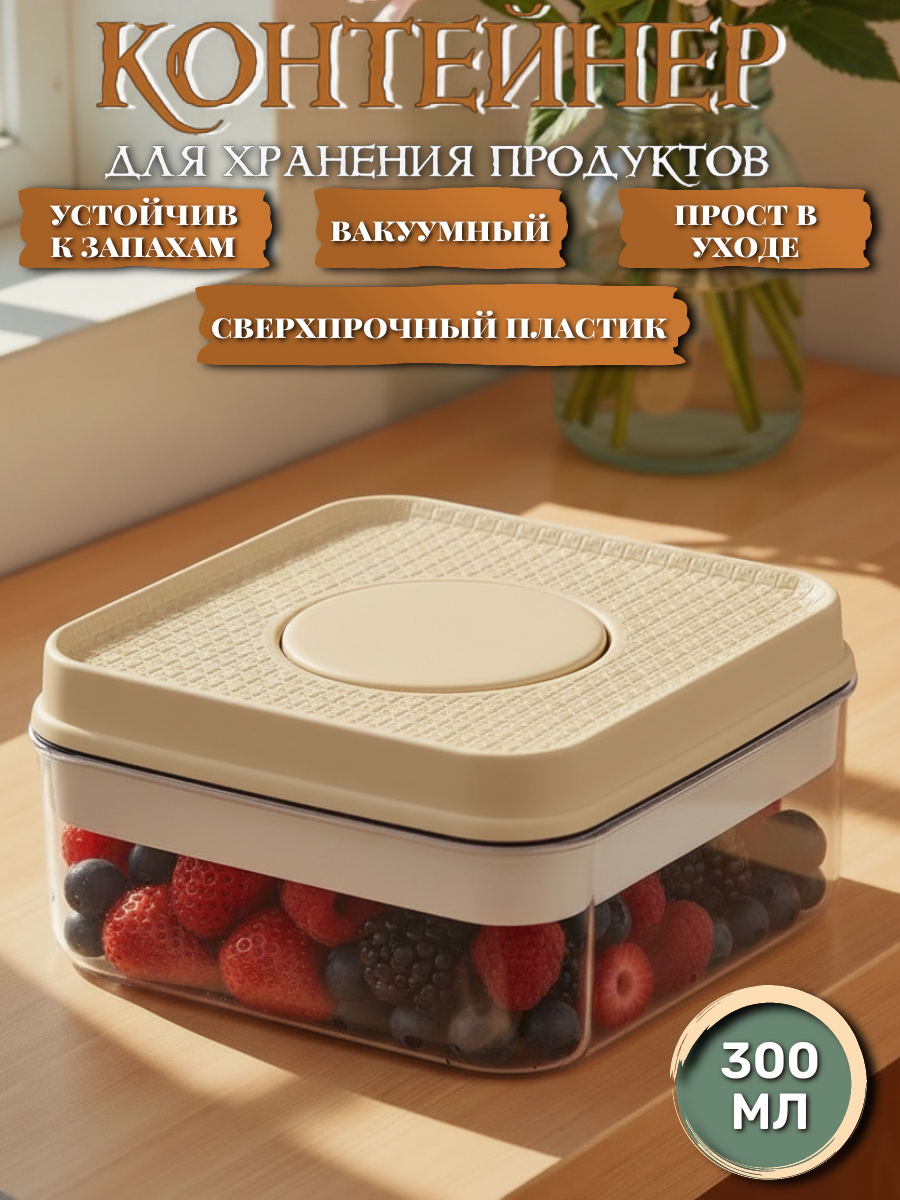 Контейнер для хранения продуктов Банка для хранения сыпучих продуктов 300мл