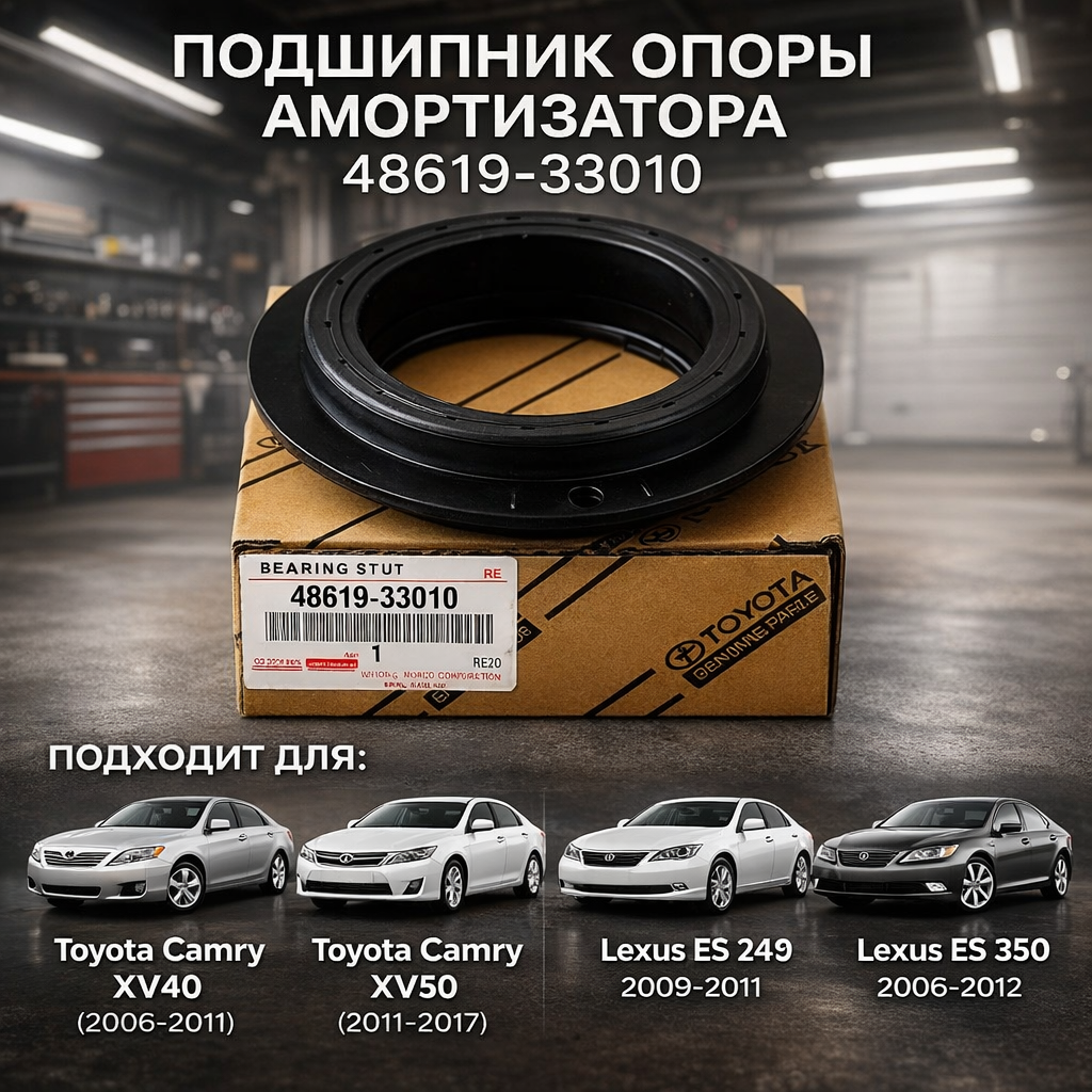 Подшипник опоры амортизатора 48619-33010 Toyota Camry XV40 XV50, Lexus ES 240 350