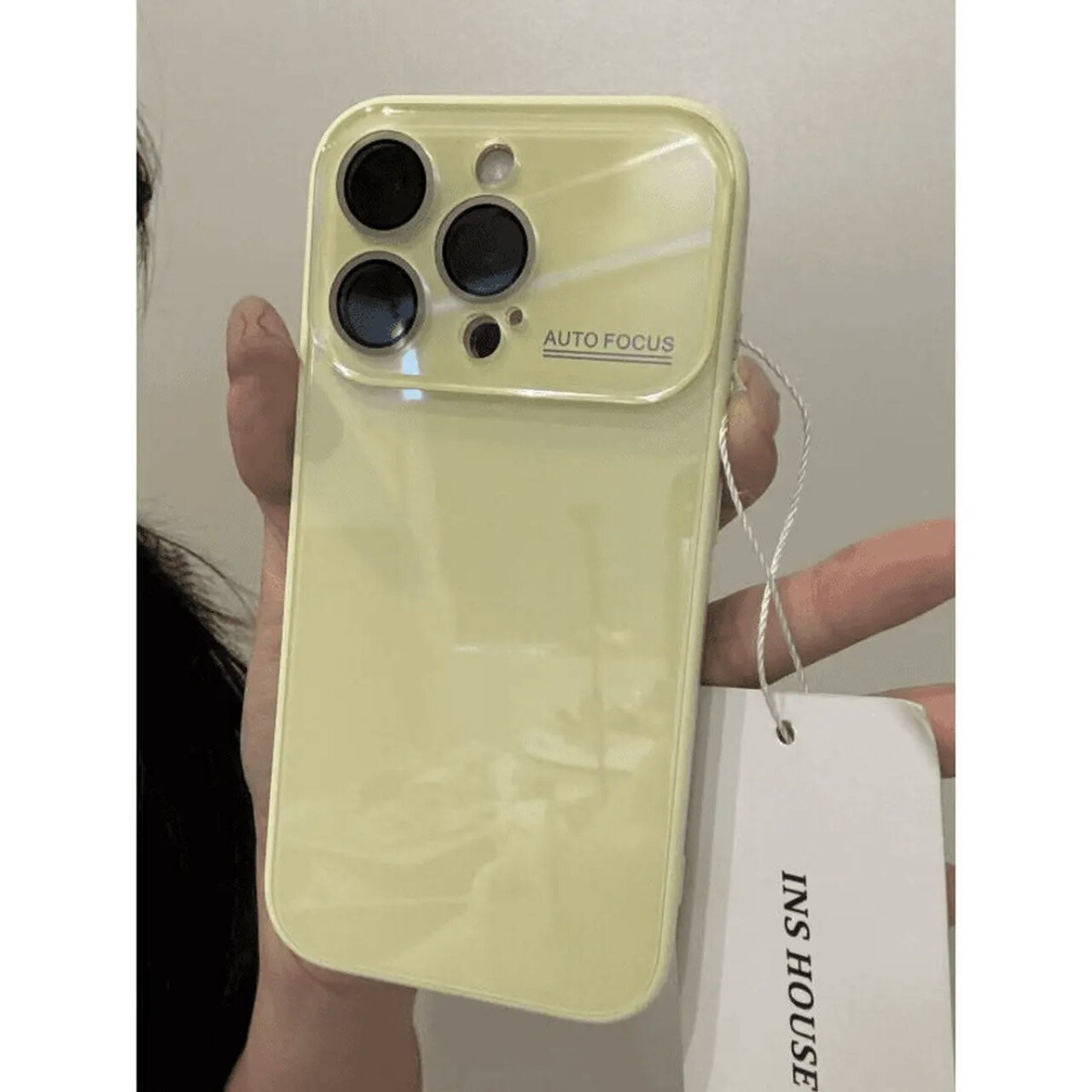 Чехол для iPhone 17 с глянцевым стеклом, создающий ощущение кожи, с большим окном, мгновенно превращающийся в премиальный чехол для Apple 16
