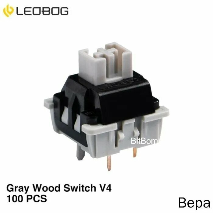 Переключатели свитчи для клавиатуры Leobog Graywood V4, 100шт