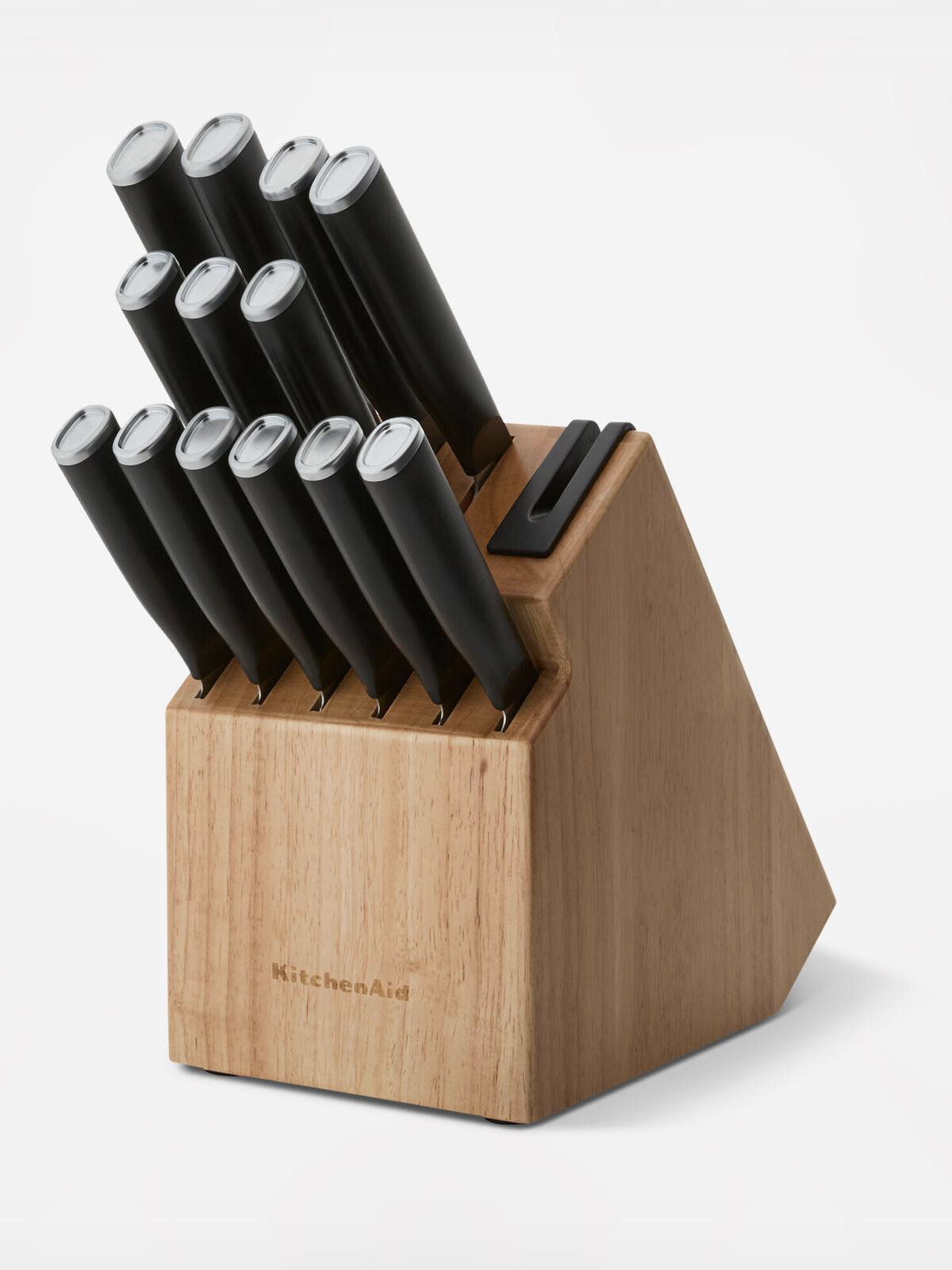 Набор из 13 ножей KitchenAid, на подставке со встроенной точилкой, черный