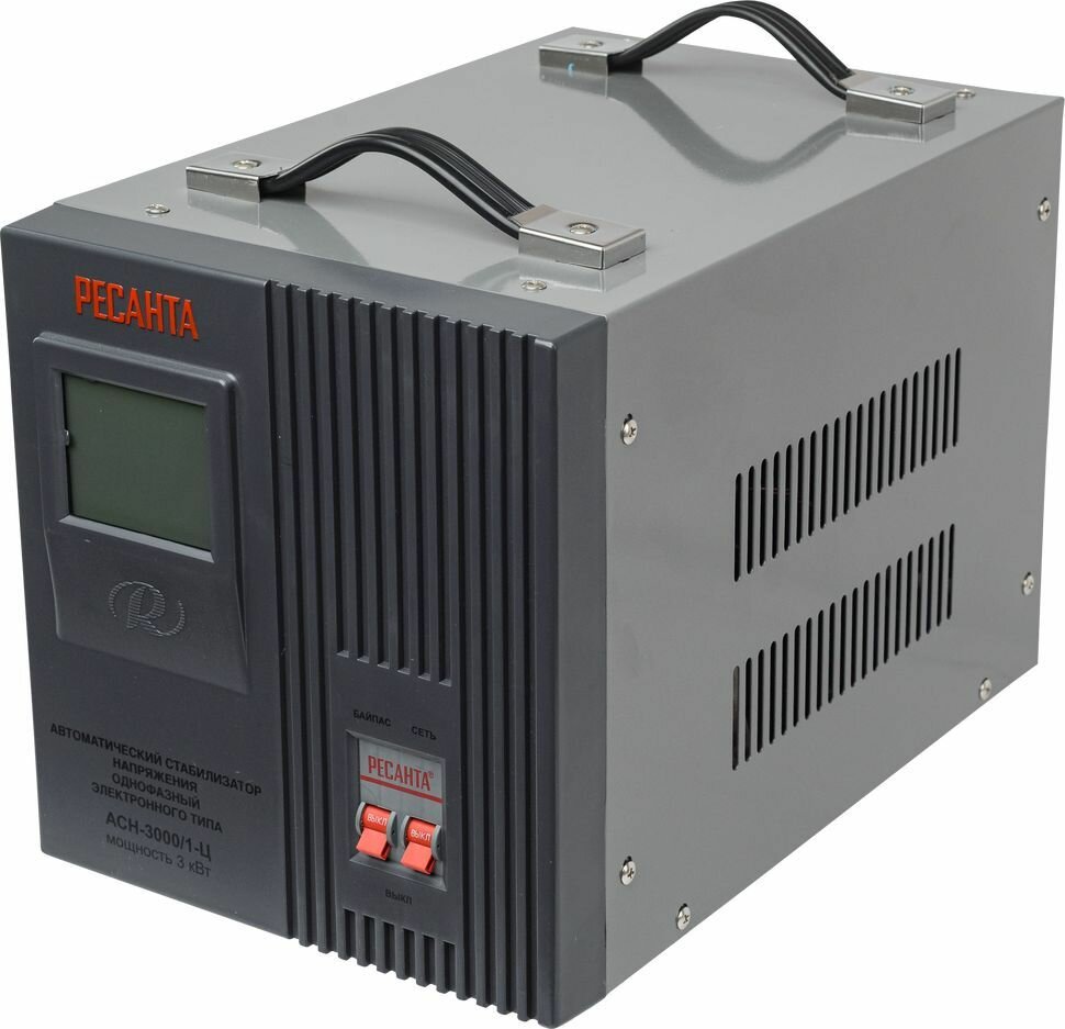 Стабилизатор напряжения АСН-3000/1-Ц 1ф 3кВт IP20 релейный Ресанта 63/6/5