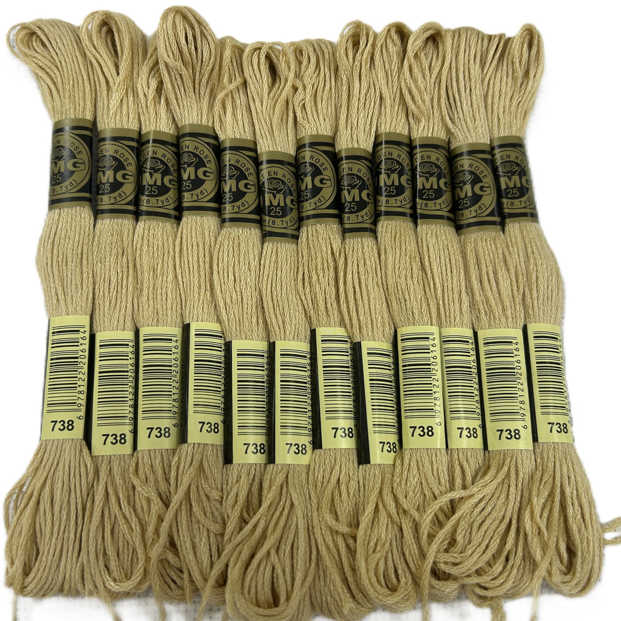 Нитки для вышивания JMC мулине (150-3866) 100% полиэфир 12 штук x 8 м