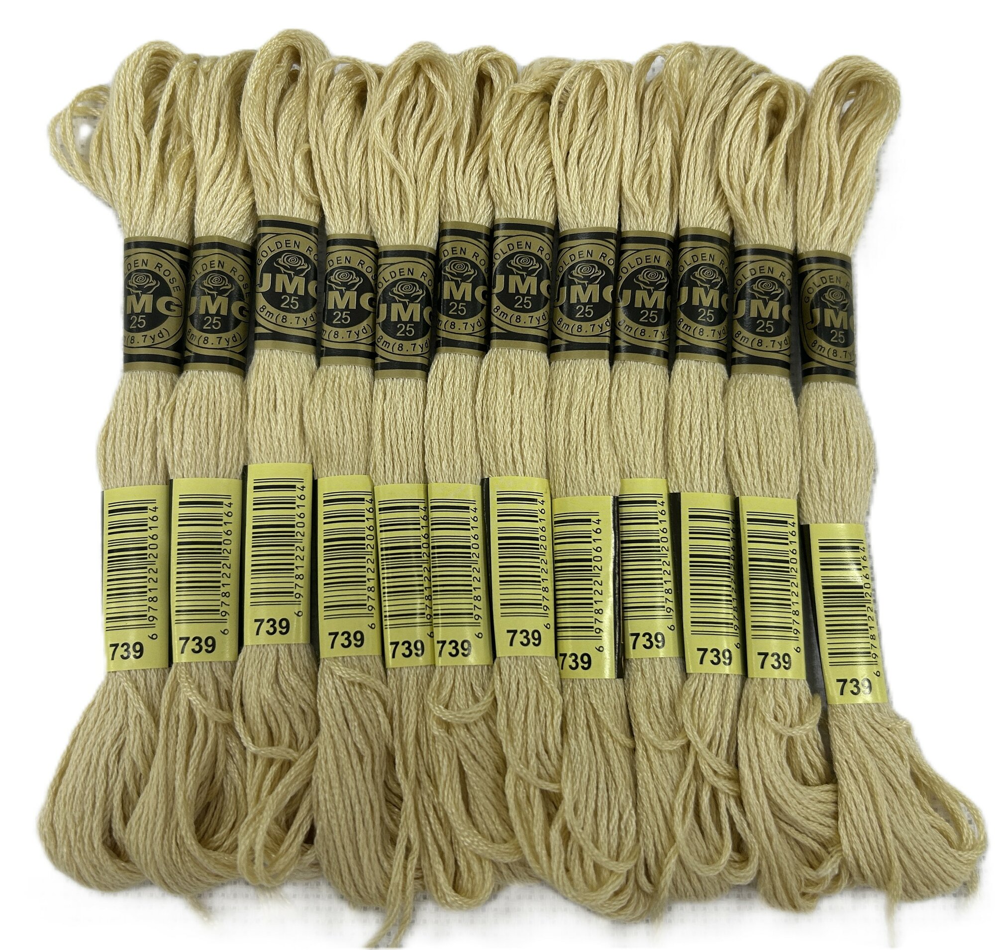 Нитки для вышивания JMC мулине (150-3866) 100% полиэфир 12 штук x 8 м