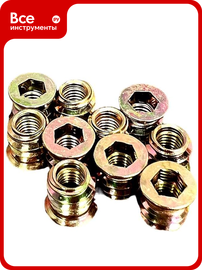 Втулка футорка 23 болта М6x10x12 с потайным фланцем ЖЦ, 10 шт. 2000000345727