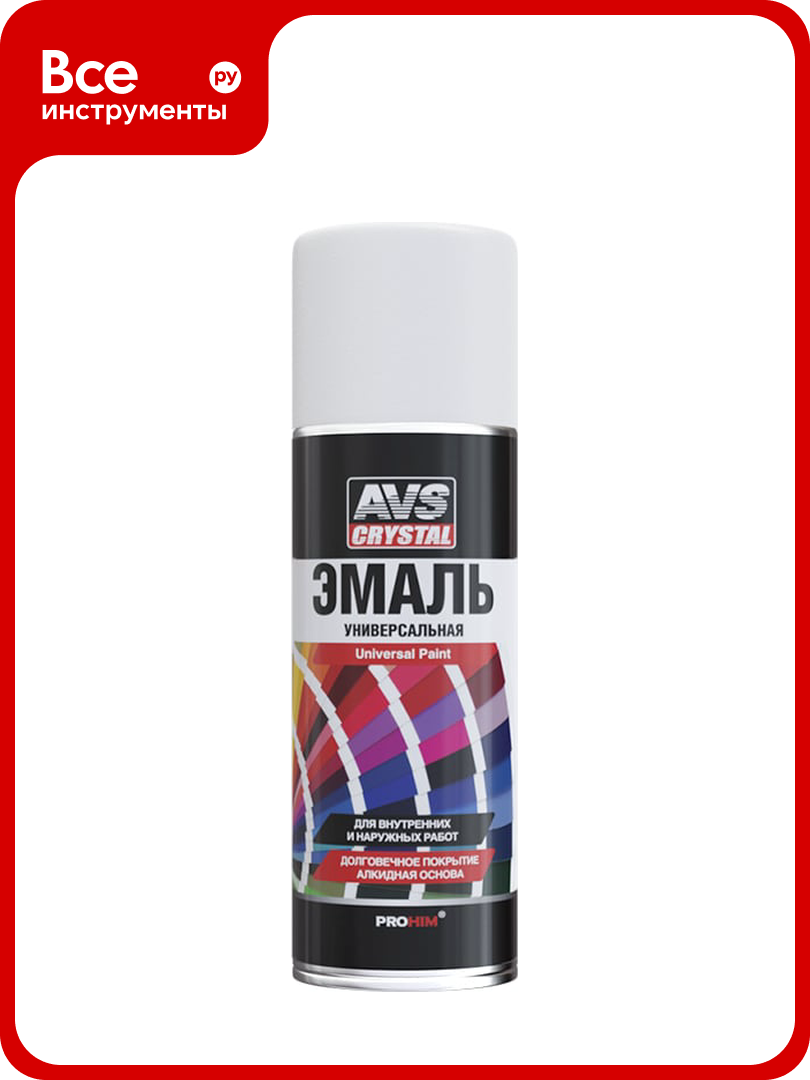Эмаль универсальная алкидная Прохим "белый матовый" 520 мл (аэрозоль) AVS AVK-503 A07125S