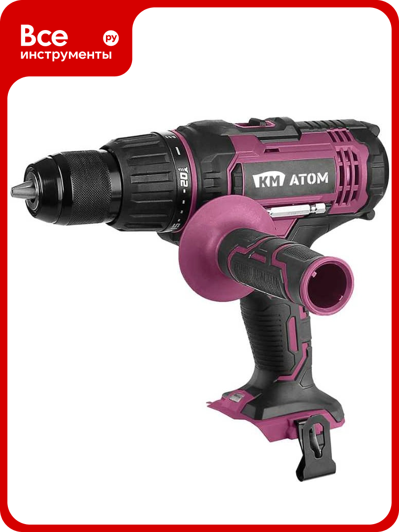 Дрель-шуруповерт ударная аккумуляторная КМ атом 18 В без АКБ и ЗУ CID-182