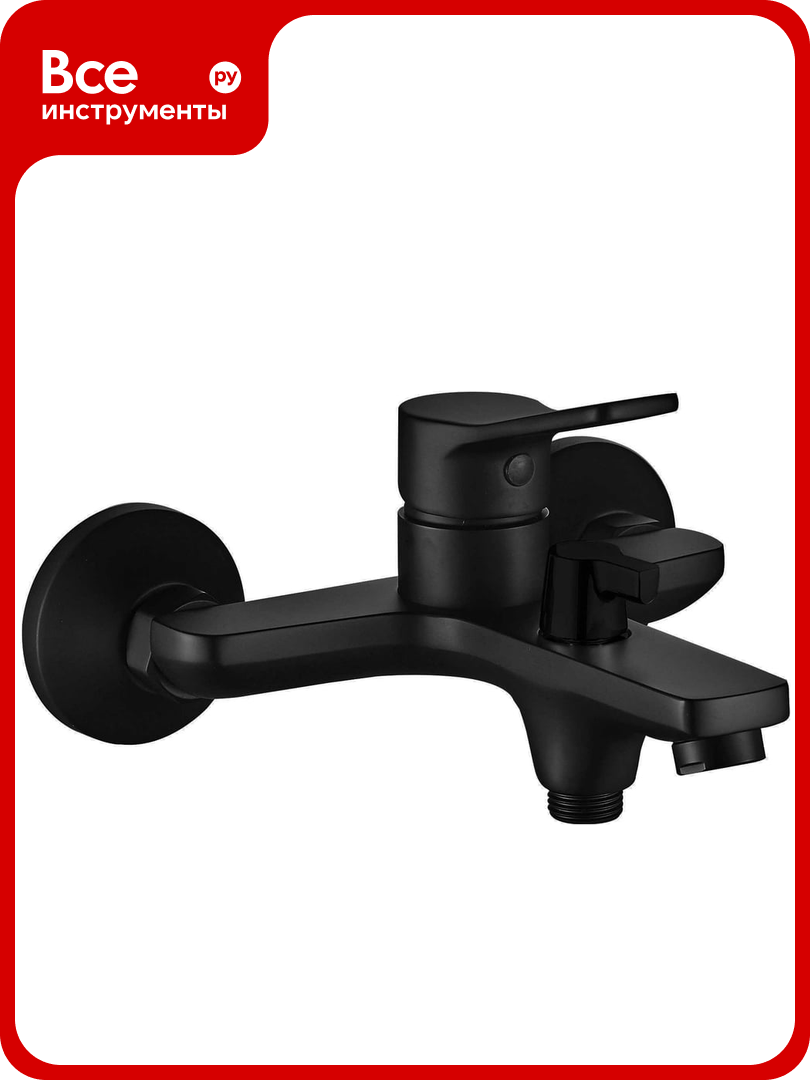 Смеситель для ванны ESKO Dubai Black короткий излив, без аксессуаров DI 54 B