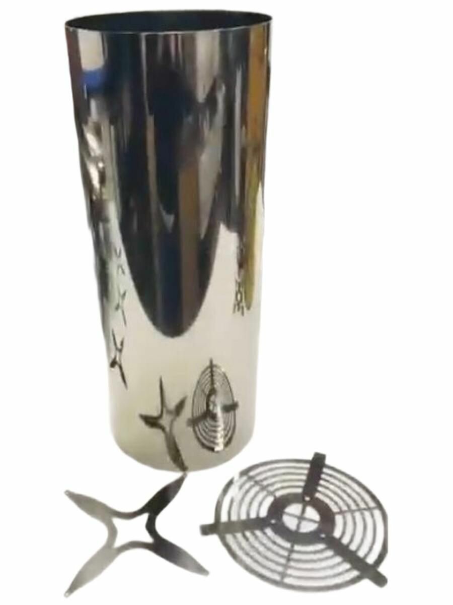 Корпус из нержавеющей стали на пушку Master (33 кВт), в комплекте с искрогасителем и защитной решеткой Диаметр-220 мм Длина-550 мм