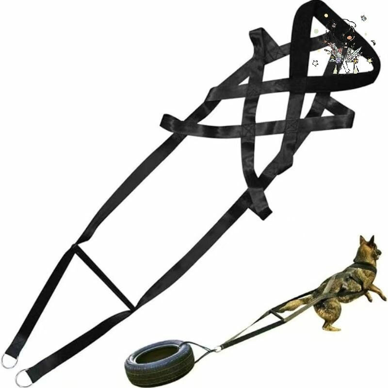 Ездовая шлейка для собак для тренировок, вейтпуллинга и катания на санях, Усиленная Y-образная упряжь для крупных пород (хаски, маламут, овчарка), для развития мышц