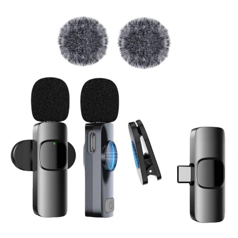 Беспроводной Петличный микрофон USB C С Чипом Шумоподавления для телефонов и видео