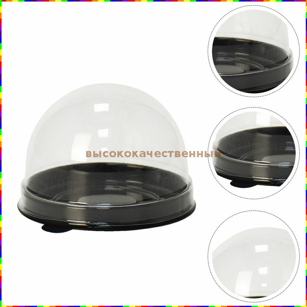 Набор из 50 прозрачных контейнеров с купольными крышками для кексов, размер 7,6 7,6 см