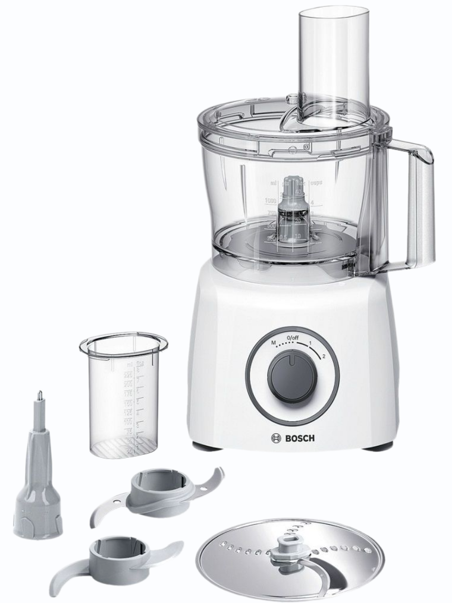Электрический кухонный комбайн Bosch MCM3100W, белый, 800 Вт, 2.3 л, 2 скорости