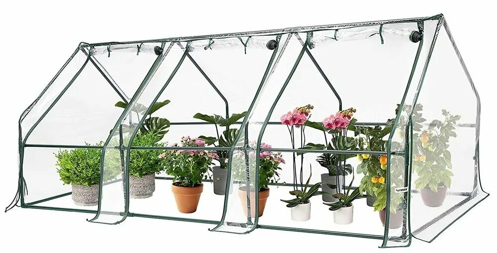 Парник, теплица домиком 8ACF603DC2A440789AE90CE4BACE66A5 2.72х0.92х0.92м, Металл, ABS пластик