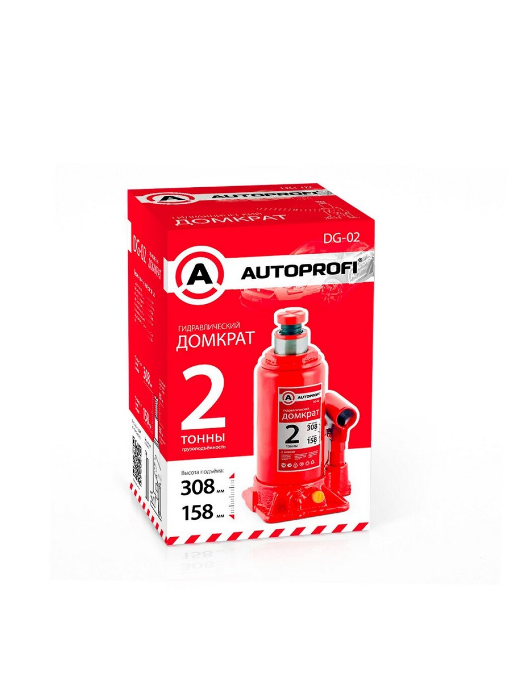 Домкрат бутылочный Autoprofi DG-02 2 т 158-308 мм