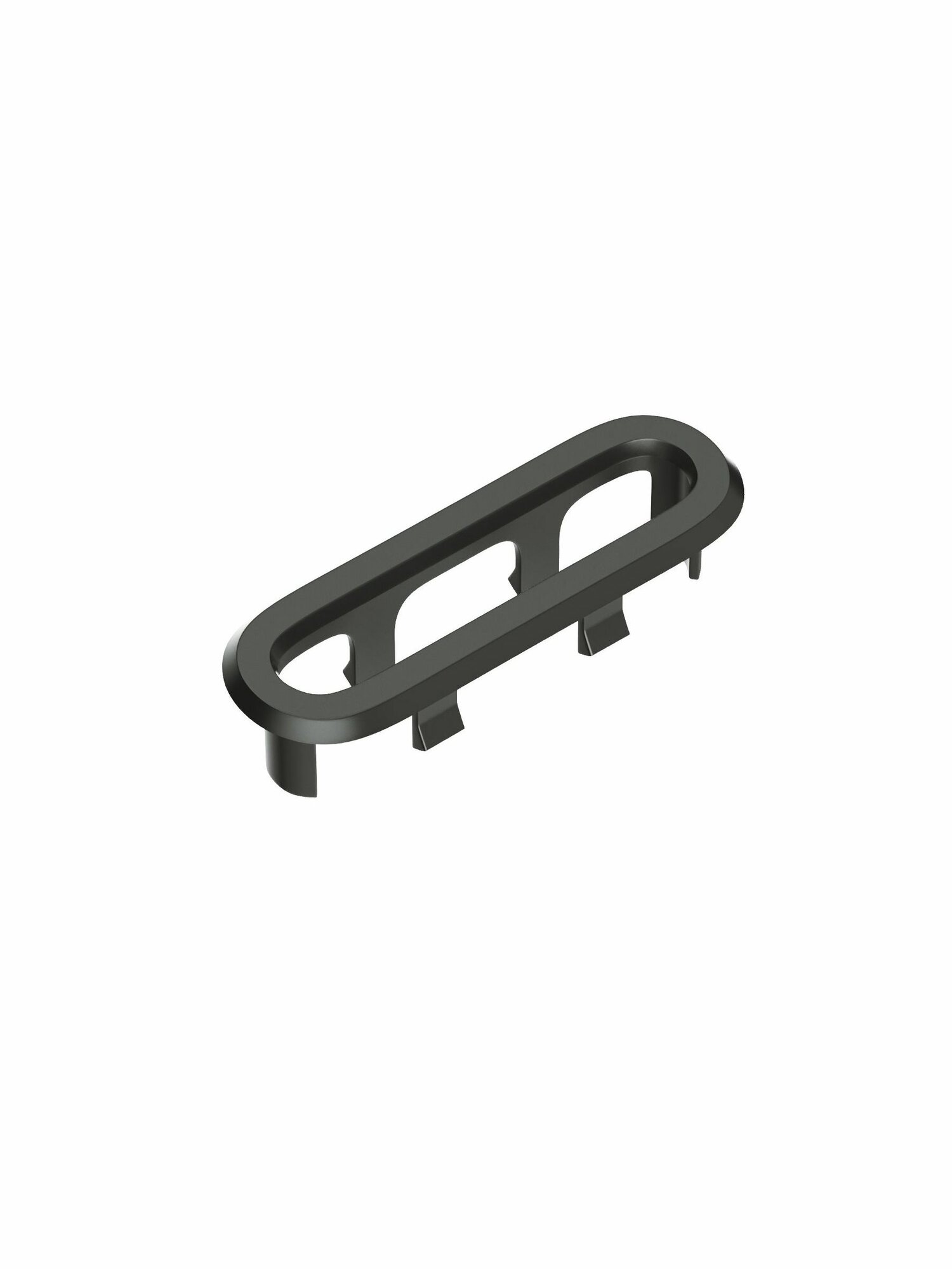 Обрамление для переливного отверcтия, заглушка на перелив для раковины, черный матовый, CN010MB