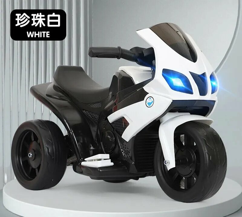 Электрический трехколесный мотоцикл, перезаряжаемый детский электровелосипед