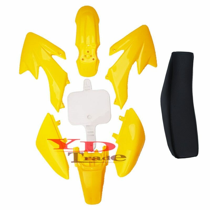 8 шт. 50Cc 110Cc 125Cc 140Cc Пластиковый 4-тактный Crf50 комплект сидений для мотокросса - наборы для самостоятельного изготовления мотоциклов, черный