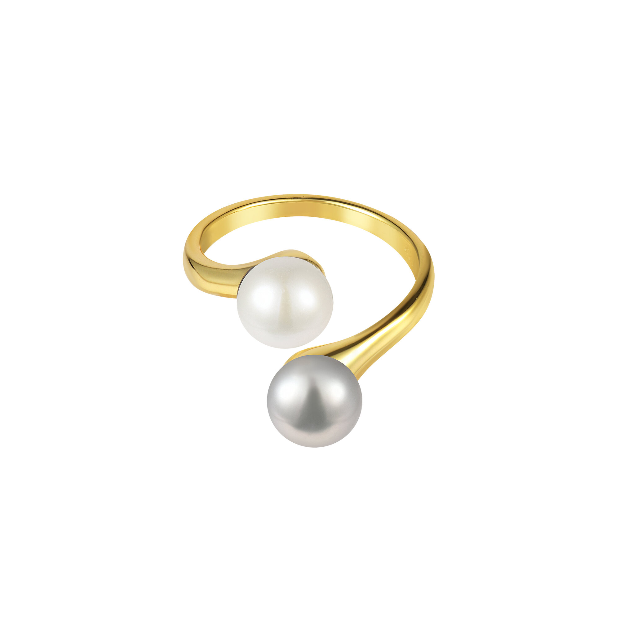 Кольцо, жемчуг культивированный