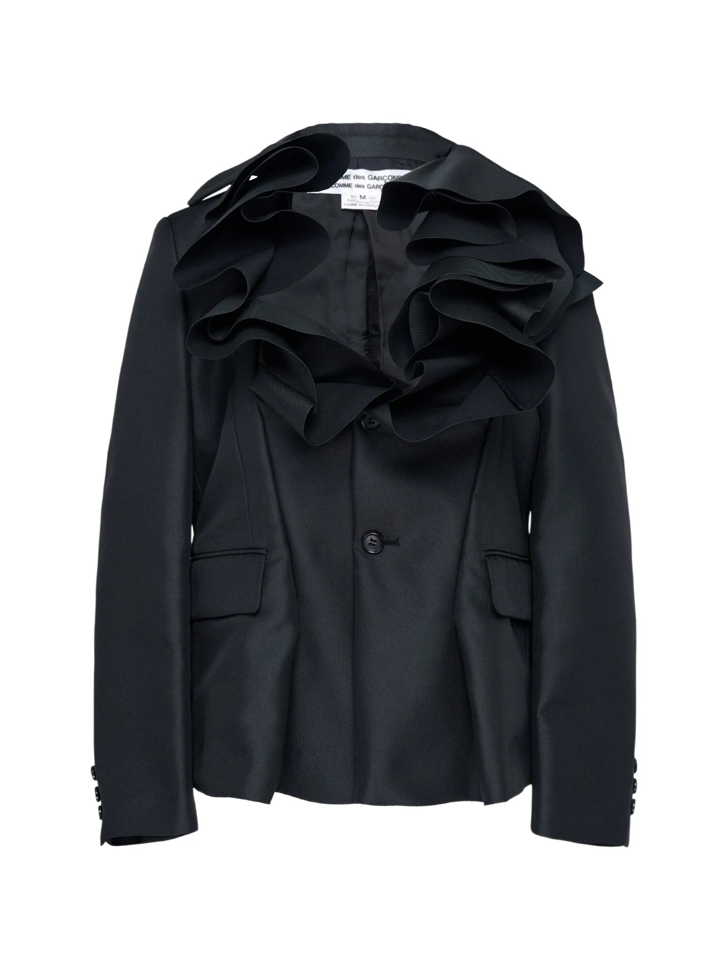 Пиджак Single-breasted ruffled blazer