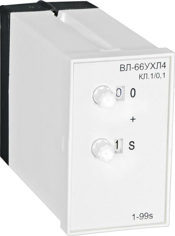 Реле времени ВЛ-66 УХЛ4 24В 1-99ч задержка на вкл. ток контактов исполнит. реле 4А 1НО+1НЗ A8011-76912288