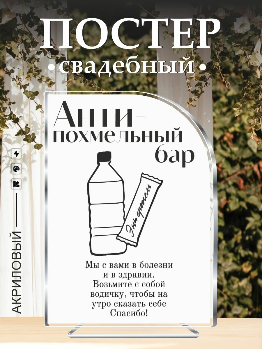 Постер на свадьбу Анти Похмельный Бар