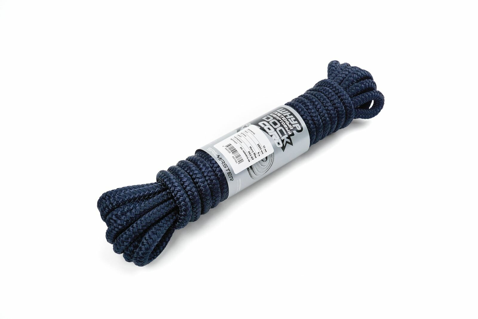 Шнур плетеный швартовый Dock Cord (SailMaster), 12.0 мм/2800 кг, 6 м, темно-синий
