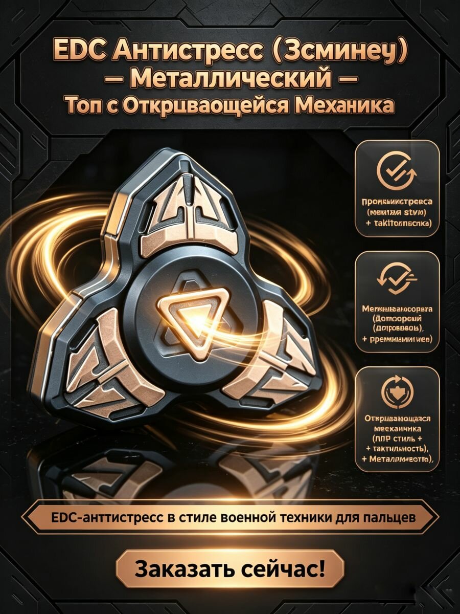 Металлическая броня EDC-открывающаяся антистрессовая игрушка