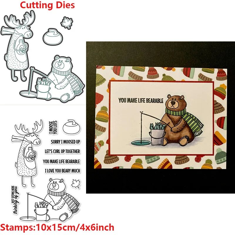 CYFUN DESIGN Режущие и прозрачные штампы животные Коричневый, Only Stamps, Picture 4