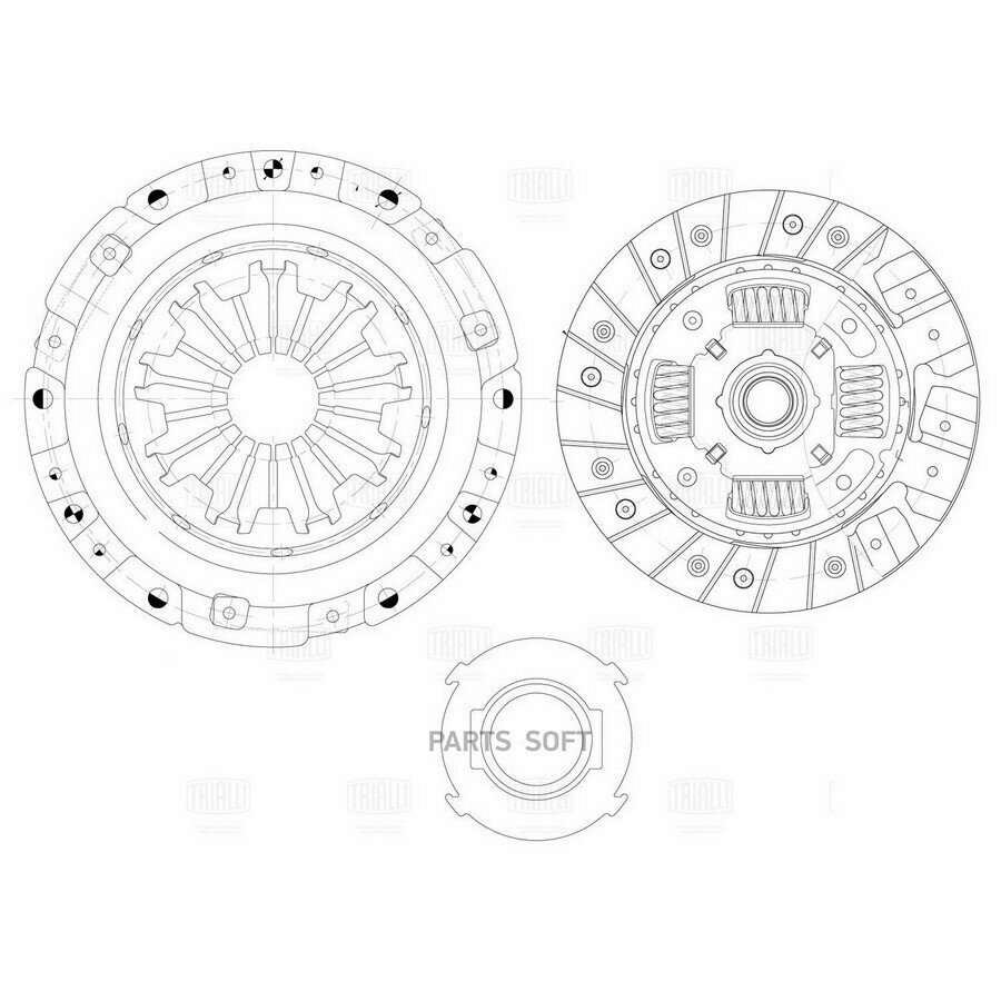 TRIALLI FR0817 Комплект сцепления в сборе для автомобилей Kia Picanto (04-) 1.1i с муфтой