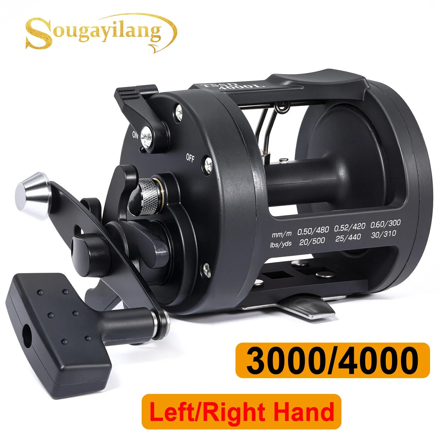 Sougayilang Троллинговая катушка левая, цвет Dsst3000