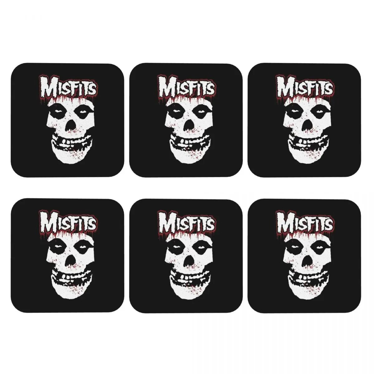 Подставки под кружки Misfits Skull Coasters 1