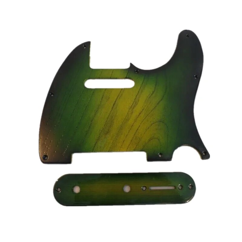Ручной работы коричневый цвет Ailanthus деревянный Telecaster гитара Tele Pickguard набор #4876