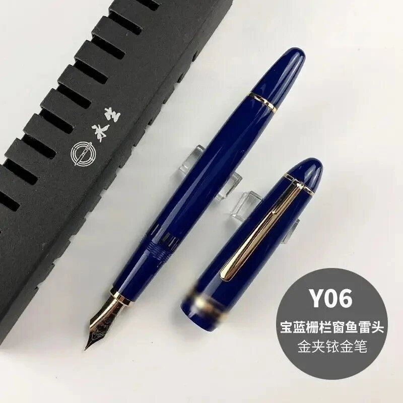 Перьевая ручка Yongsheng 629 с окном для чернил EF/F Синий, F 0.5mm, 6