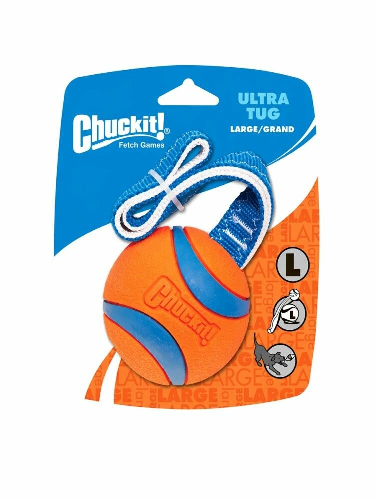 Chuckit Ultra Ball Интерактивная игрушка Bouncy Ball L для больших собак 76 мм