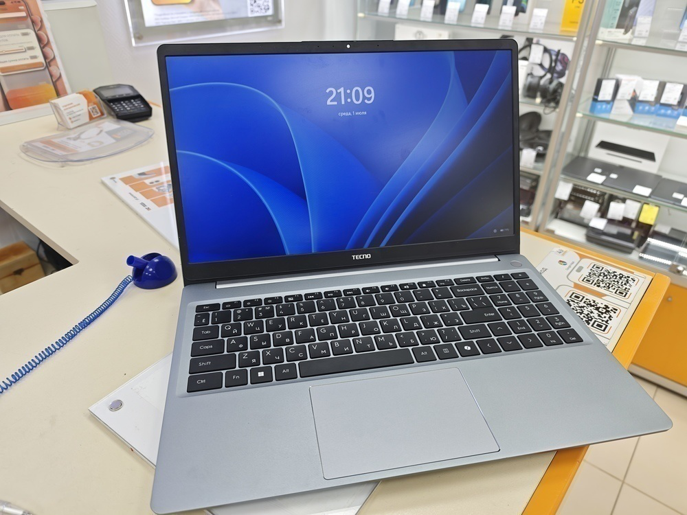 Ноутбук Tecno MegaBook K16SDA 16" IPS, AMD Ryzen 7 5825U, 16Гб DDR4, 1Тб SSD, AMD Radeon, Win11, silver, б/у, уценка
