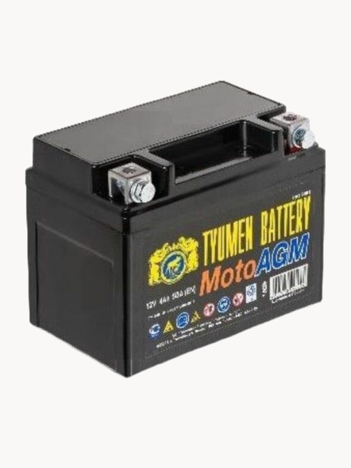 Аккумулятор для мотоцикла 6МТС-4 Moto AGM обратной полярности, 12В (г. Тюмень)