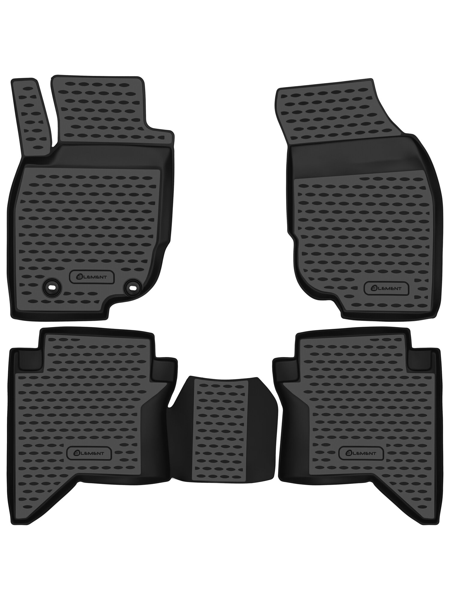 Коврики в салон TOYOTA Hilux, 2011-2015, 4 шт. (полиуретан) / Тойота Хайлюкс