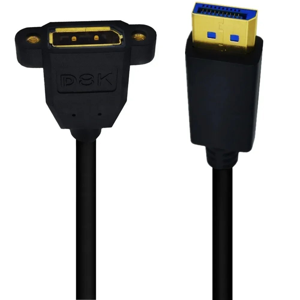 DisplayPort кабель 0.3м, Straight with hole