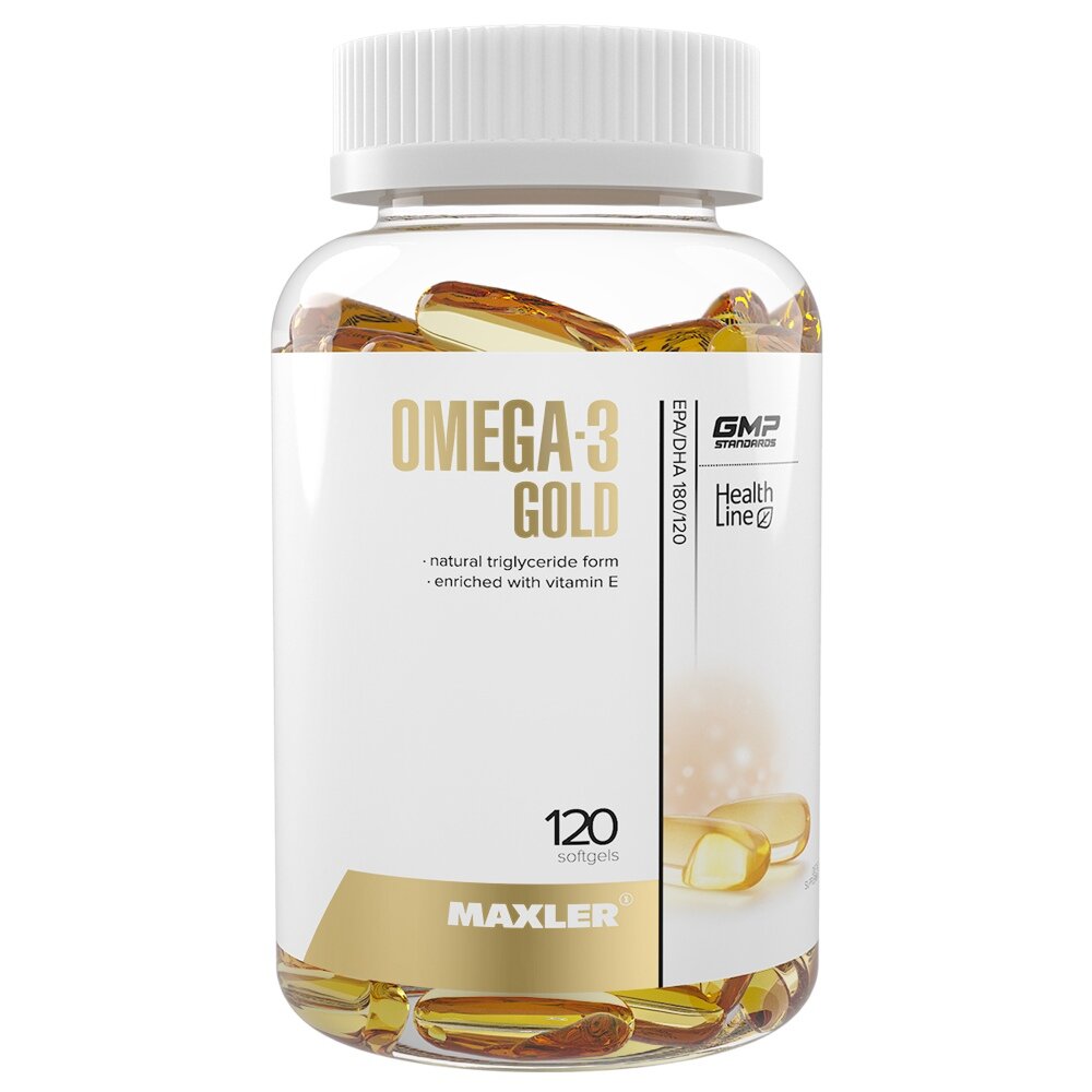 Maxler USA Omega-3 Gold, 120 гелевых капсул