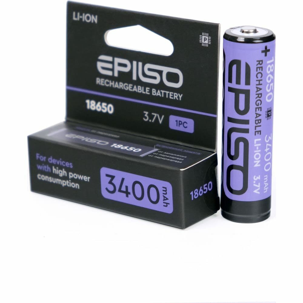 Никель-металл-гидридный аккумулятор Epilso 18650 epb-18650-3.4-wp