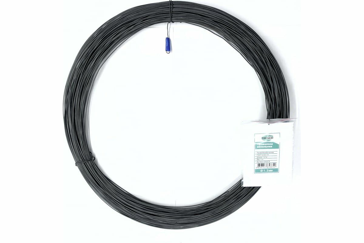 TORNERI Проволока вязальная ф 1.2 мм х 112 м 1 кг. термообработанная 045378
