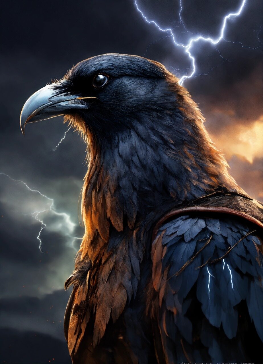 Картина по номерам "Ворон" 40х50 см, хлопковый холст на подрамнике, акрил, Hobby Home