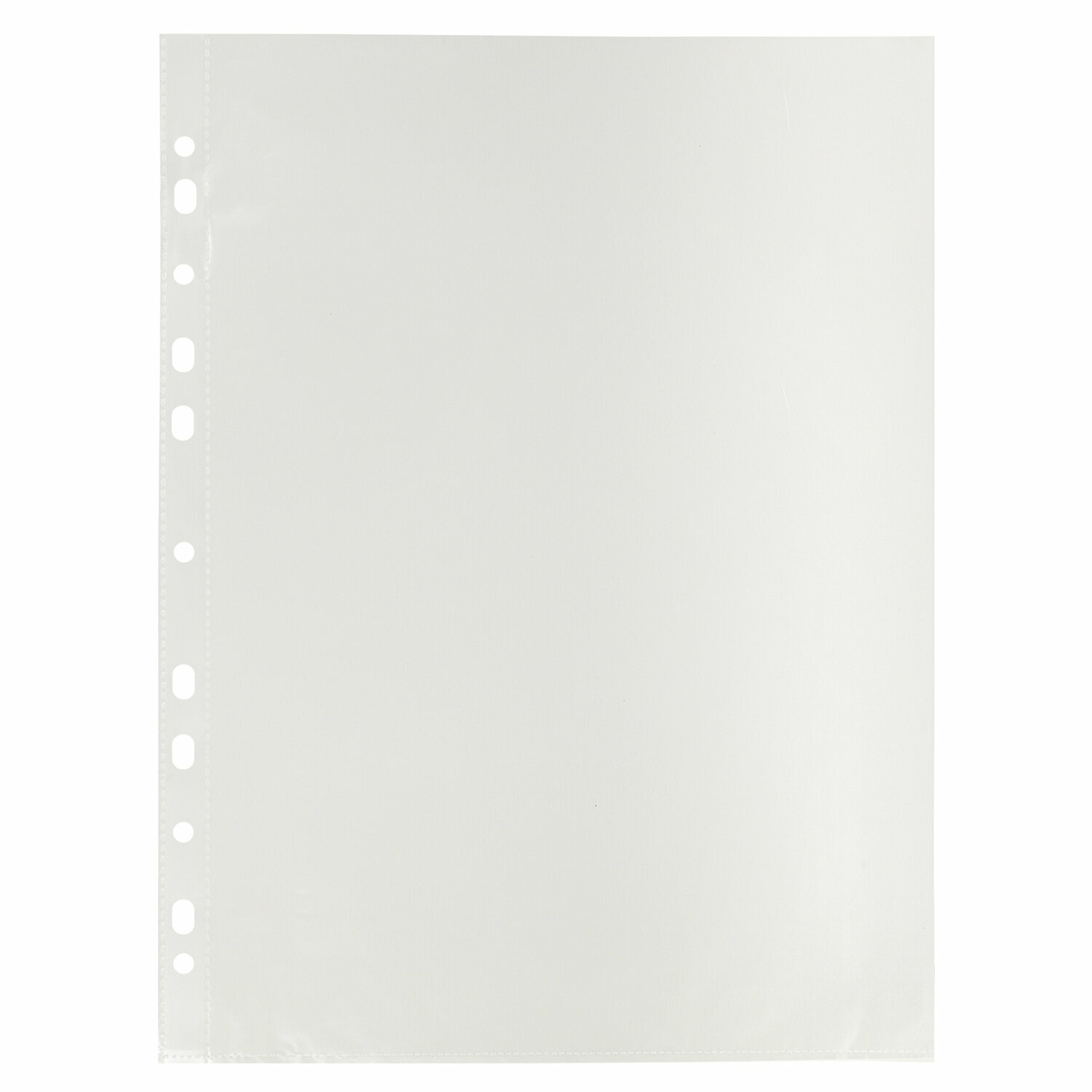 Упаковка 7 шт. Папки-файлы перфорированные А4 ERICH KRAUSE "Fizzy Clear", комплект 100 шт, матовые, 30 мкм, 67330