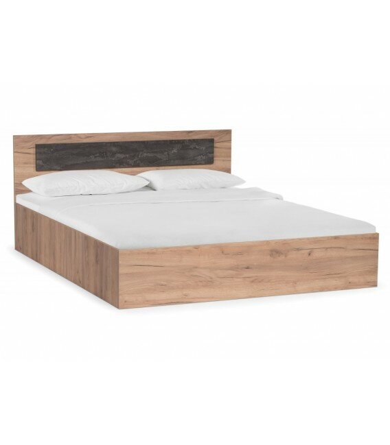 Кровать двуспальная Foam 160х200 дуб золотой / камень темный 9499623