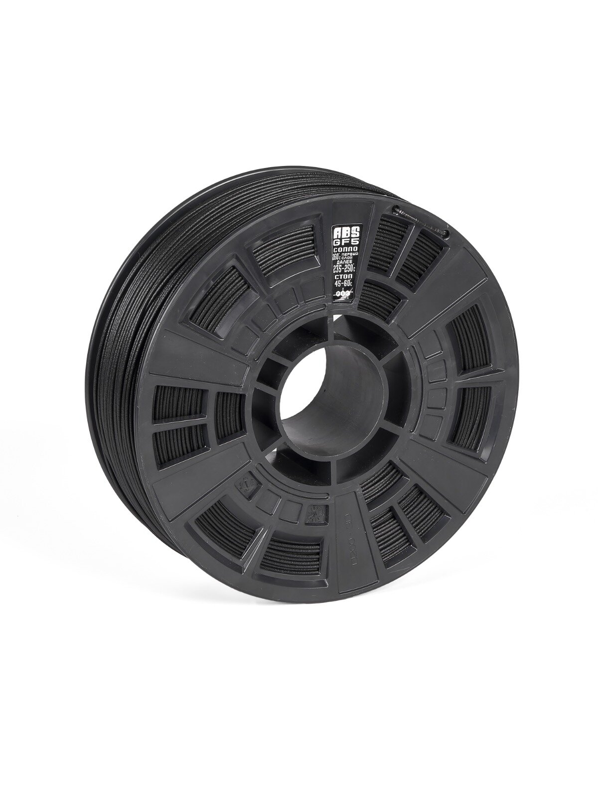 ABS GF-5 пластик для 3D-принтера (стеклонаполненный), черный 1кг
