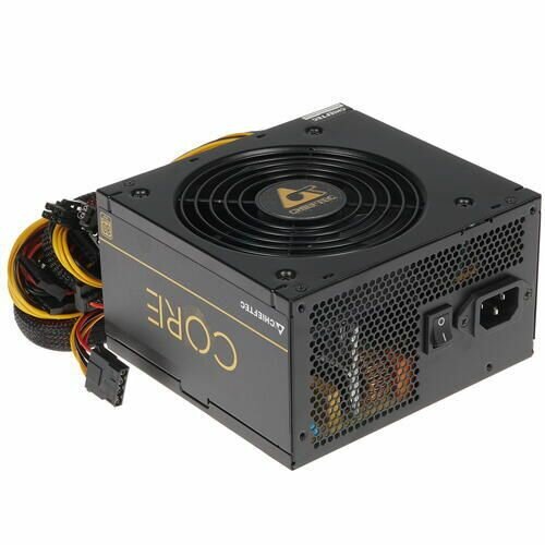 Блок питания Chieftec CORE 600W (CORE BBS-600S) черный - 600 Вт, 80+ Gold, ATX 20+4 пин, 4 pin + 4 pin CPU, 6 SATA, 2 x 6 pin PCI-E